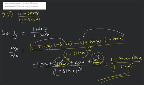 Find The Derivative Using First Principle Of I Sinx Ii Cosx Iii S