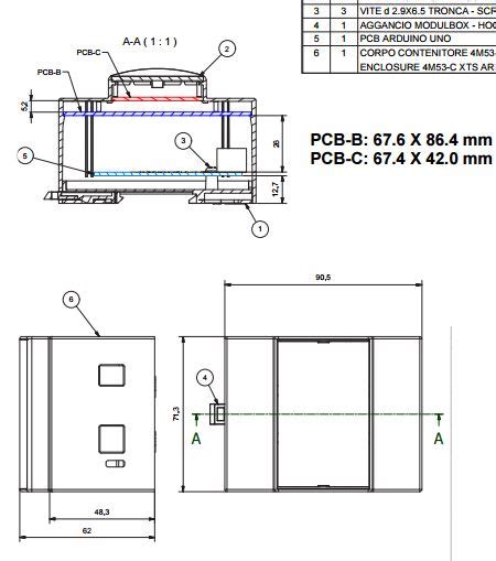 Panel Module Enclosure For Arduino UNO With DIN Rail Mounting