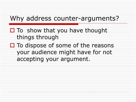 Ppt Formulating And Addressing Counterarguments Powerpoint