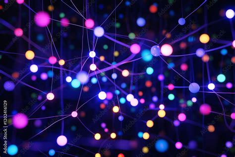 Global Network Abstract Iot Visualization Of Connected Devices And