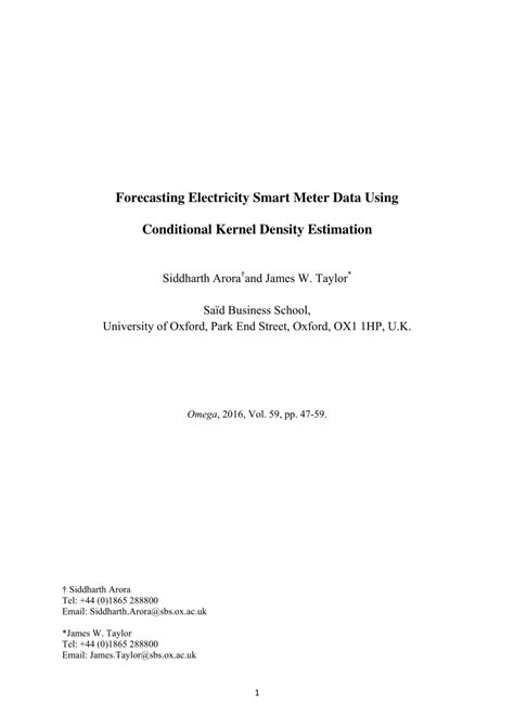 pdf forecasting electricity smart meter data using conditional kernel