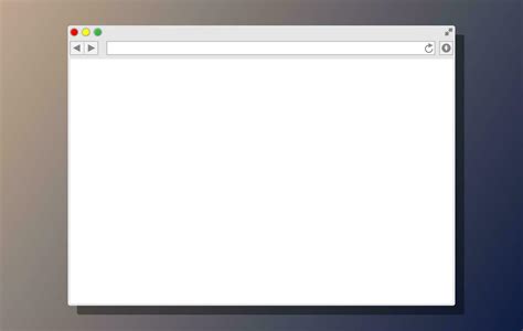 White Blank Browser Window Operating System User Interface Generic Internet Browser Software