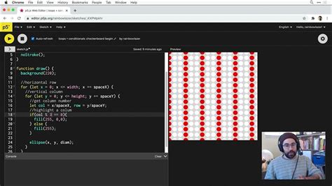 How To Make A Static Pattern With Loops And Conditionals In P5js Youtube
