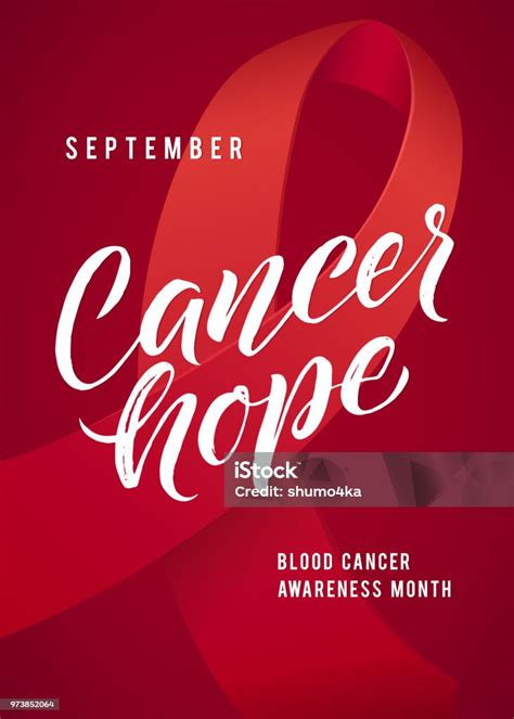 암 희망입니다 혈액 암 인식 레이블입니다 레드 리본암 싸움의 상징으로 벡터 Tamplate 건강관리와 의술에 대한 스톡 벡터 아트 및 기타 이미지 Istock