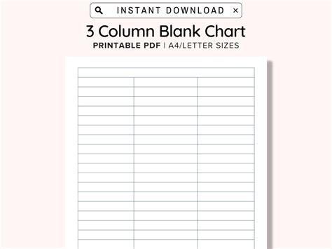 Blank Chart Printable Free Printable