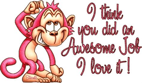Awesome Job In Glitter Text