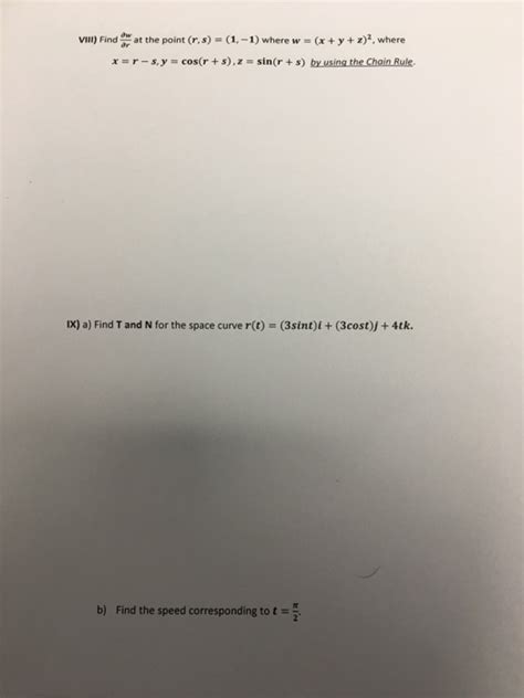 solved find partial differential w partial differential r at