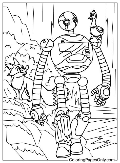 Dibujos para colorear de Robot Salvaje - PDF imprimible gratis y colorear en línea