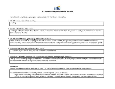acc 317 module eight worksheet template acc 317 module eight