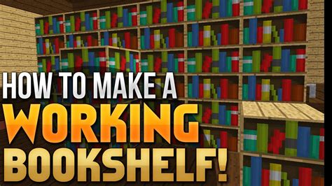 Minecraft Tutorial How To Make A Working Bookcase Vanilla Minecraft YouTube