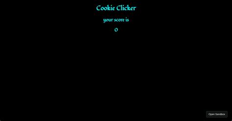Cookie Clicker Codesandbox