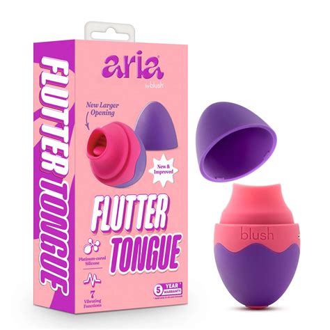 Aria By Blush® Flutter Tongue 7 Function Flicking Tongue Clitoris Stimulator Made From Satin