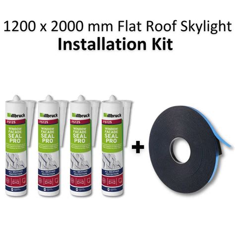 1200 X 2000 Mm Flat Roof Skylight Installation Kit Skylight Factory