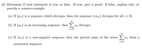 Solved Determine If Each Statement Is True Or False If Chegg