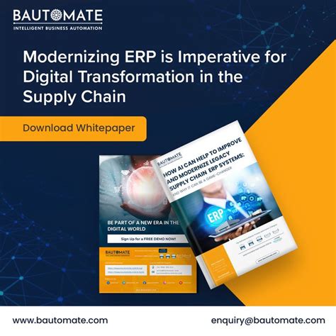 Modernizing Erp Is Imperative For Digital Transformation In The Supply Chain Erp System