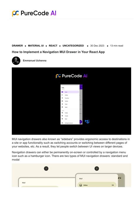 Ppt How To Implement A Navigation Mui Drawer In Your React App