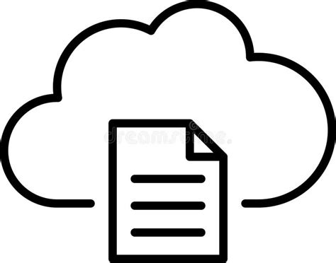 Cloud Vector Icon Storage Solution Networking Databases Software Sign Cloud And Meteorology