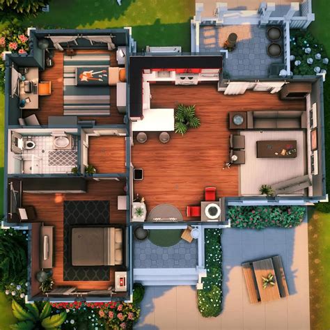 The Sims 4 2 Bedroom Base Game Home