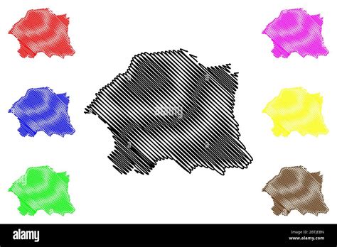 Clermont Ferrand City French Republic France Map Vector Illustration Scribble Sketch City Of