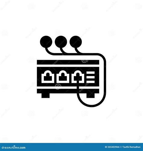 Network Hub Vector Icon Computer Component Icon Solid Style Perfect Use For Logo Presentation