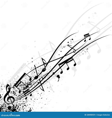 Grunge Music Notes Stock Vector Image Of Icon Image