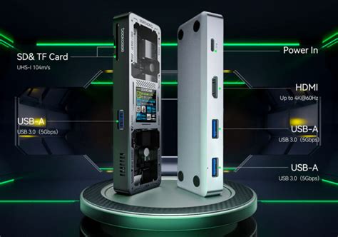 Dockcase 7 In 1 USB C Dock Features A Color Information Display Crowdfunding CNX Software