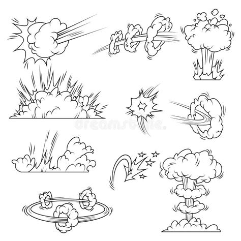Set Of Explosion Bubbles Stock Vector Illustration Of Comic 125206395