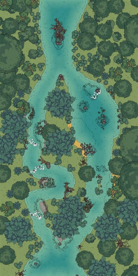 River Run Map OC Take A Rowboat Canoe From Top To Bottom And Avoid