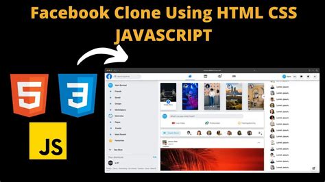 facebook clone using html css and js with source code codewithcurious