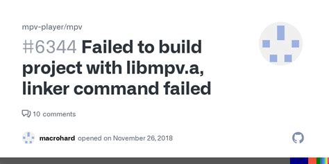 Failed To Build Project With Libmpva Linker Command Failed · Issue 6344 · Mpv Playermpv · Github