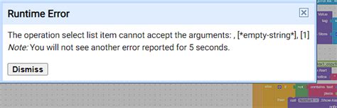 the operation select list item cannot accept the arguments [ empty