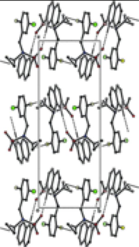The Packing Of The Title Compound Viewed Down The A Axis H Bonds Are