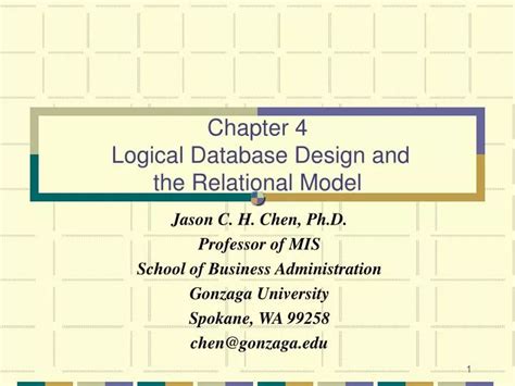ppt chapter 4 logical database design and the relational model