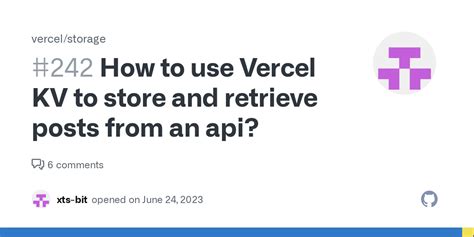 how to use vercel kv to store and retrieve posts from an api · issue
