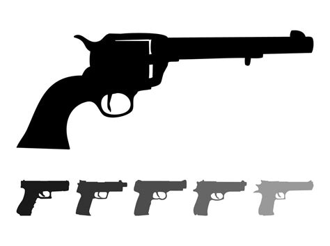 Glock Silhouet Vector Walther Mpl Machine Gun Silhouette Png And Svg
