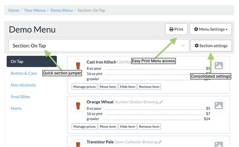 New Menu Editor New Print Menus Home New Menu Editor New Print Menus Home