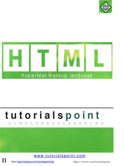 Html Tutorial Pdf Html Element Html