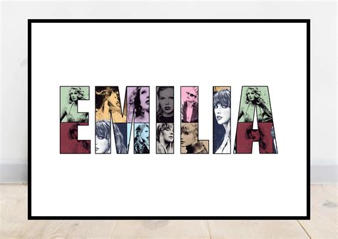 Taylor Swift Personalised Swiftie Print Swiftie Poster Birthday Present Wall Art Taylor Swift