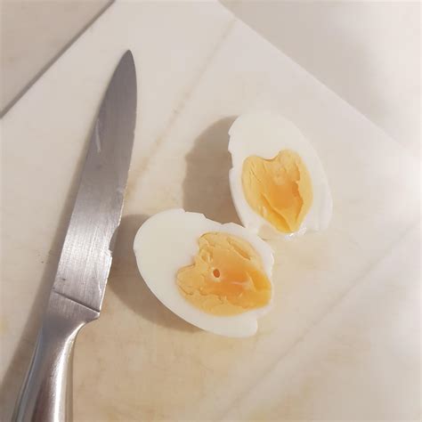 My Boiled Egg Yolk Was Shaped Like A Love Heart R Mildlyinteresting