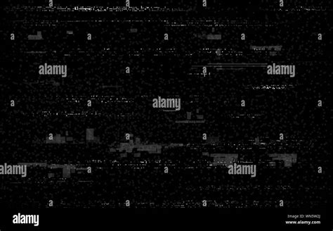glitch television on black backdrop white and black distortions video