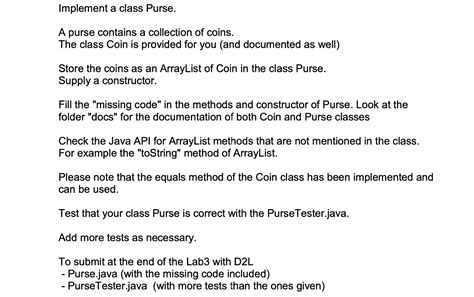 Solved Java Programming Question Below Is Purse Java Chegg