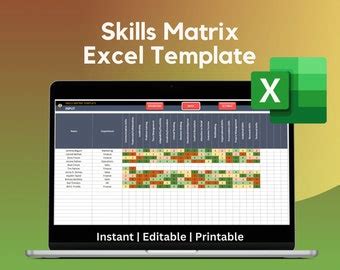 Skills Matrix Excel Template Skills Gap Analysis Excel Tool For HR Team