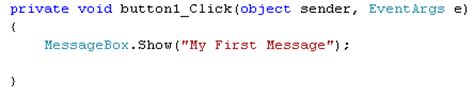 Visual C Net A Message Box