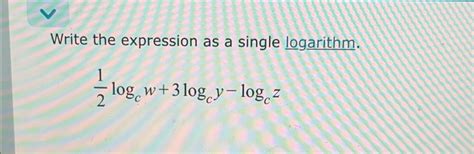 Solved Write The Expression As A Single Chegg Com