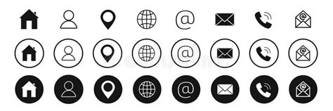 Website Set Icons Web Icon Set Social Media Icons Stock Vector
