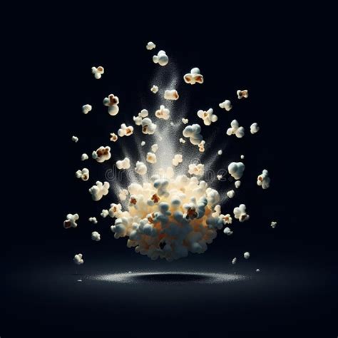 Ai Generated Illustration Of Popcorn Bouncing Stock Illustration Illustration Of Munchies