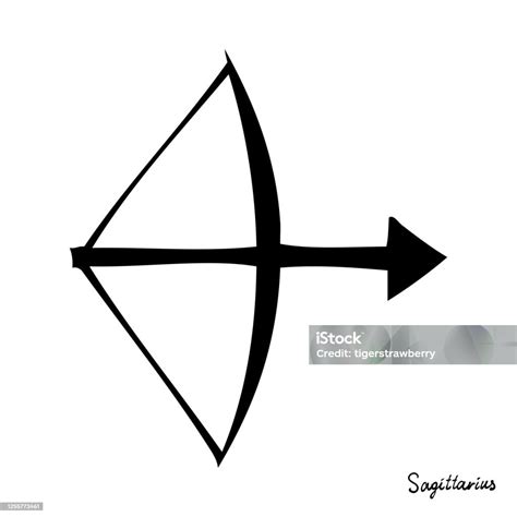 별자리에 대 한 궁수 조디악 손 그리기 기호 신비한 신비한 신비한 손바닥과 마술 연금술에 사용할 수 있습니다 벡터 개념에 대한 스톡 벡터 아트 및 기타 이미지 Istock