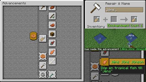 jag gjorde ett datapack till minecraft som innehåller advancments till