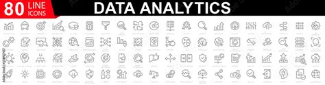 Big Icon Set Data Analysis Graphs Statistics Analytics Analysis