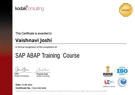 Vaishnavi Joshi On Linkedin Sap Abap Hana Ricefw